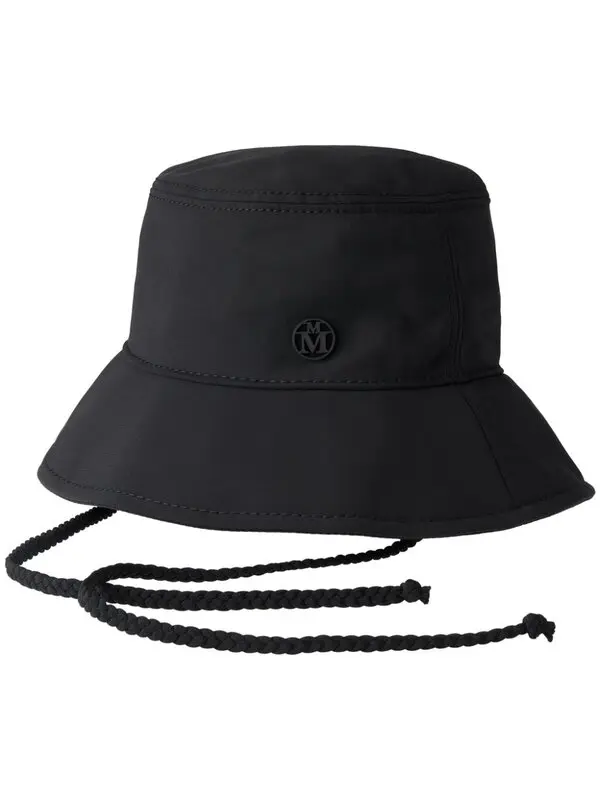 MAISON MICHEL Angele Bucket Hat - Black