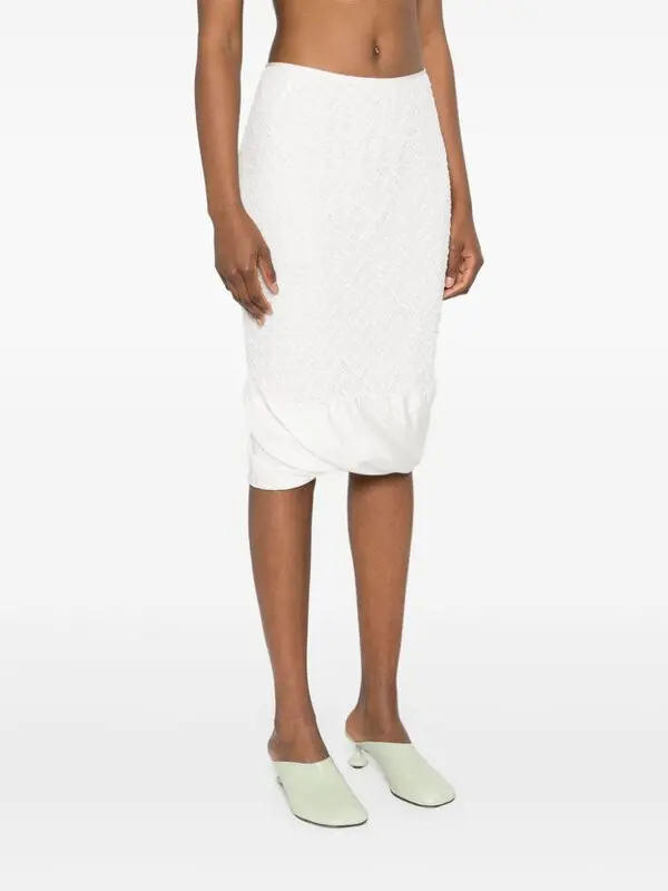 JIL SANDER Openwork Midi Skirt