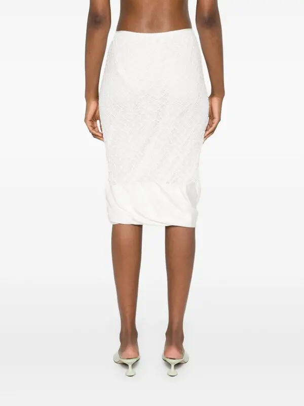 JIL SANDER Openwork Midi Skirt