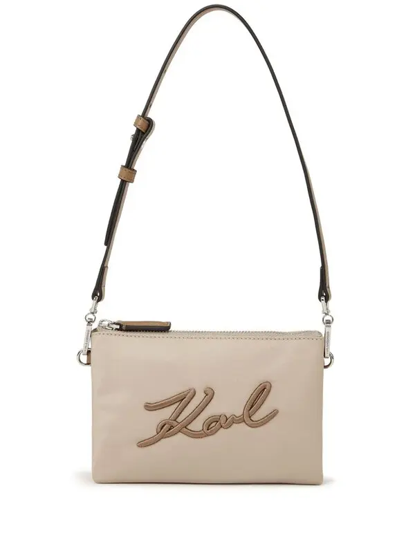 Karl Lagerfeld Embroidered Shoulder Bag