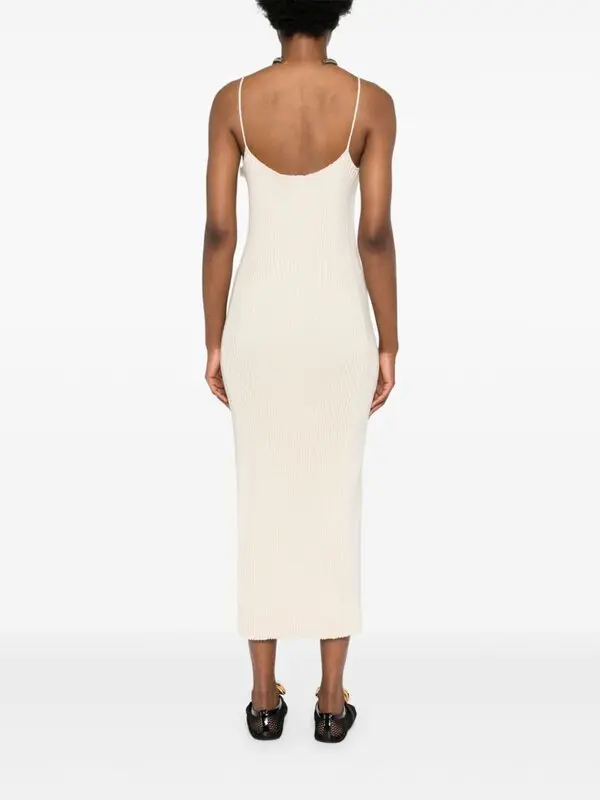 JIL SANDER Ribbed-knit Cotton Maxi Dress