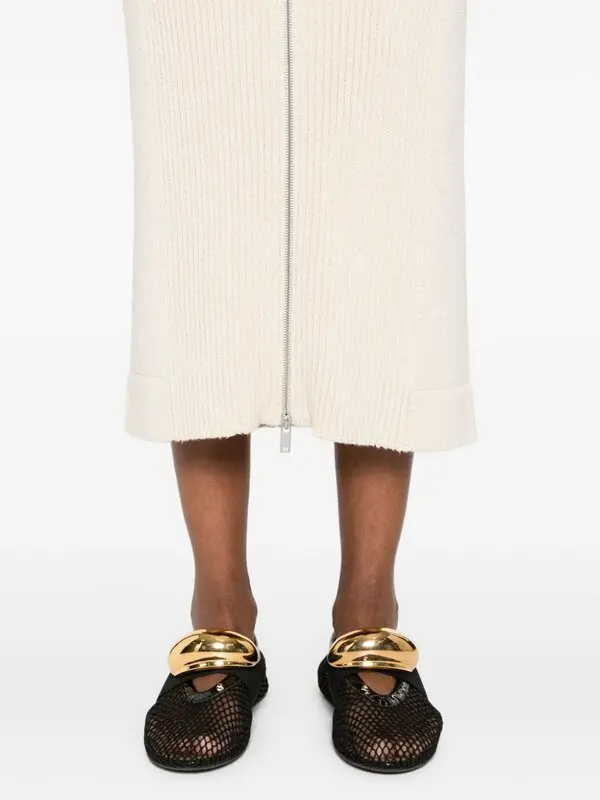 JIL SANDER Ribbed-knit Cotton Maxi Dress