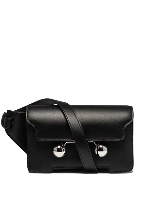Marni Trunkaroo Leather Crossbody Bag - Black