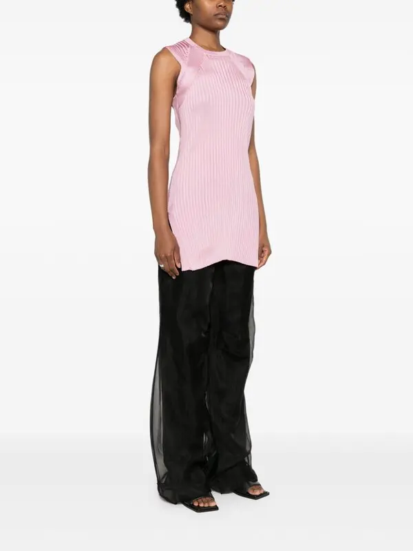 JIL SANDER Wide-ribbed Sleeveless Tunic