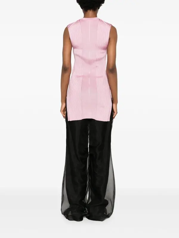 JIL SANDER Wide-ribbed Sleeveless Tunic