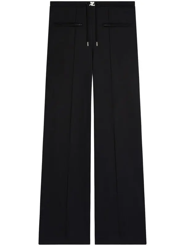 COURREGES Tracksuit Interlock Low-rise Baggy Pants - Black