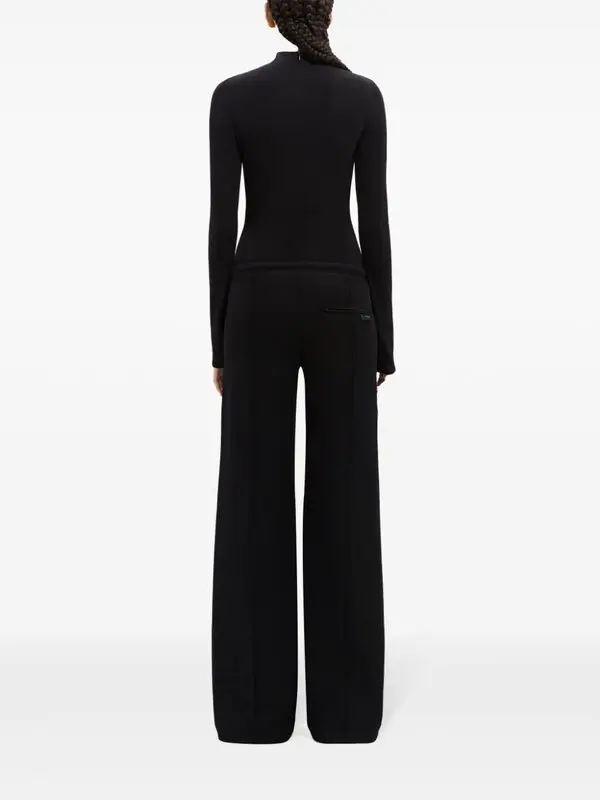 COURREGES Tracksuit Interlock Low-rise Baggy Pants - Black