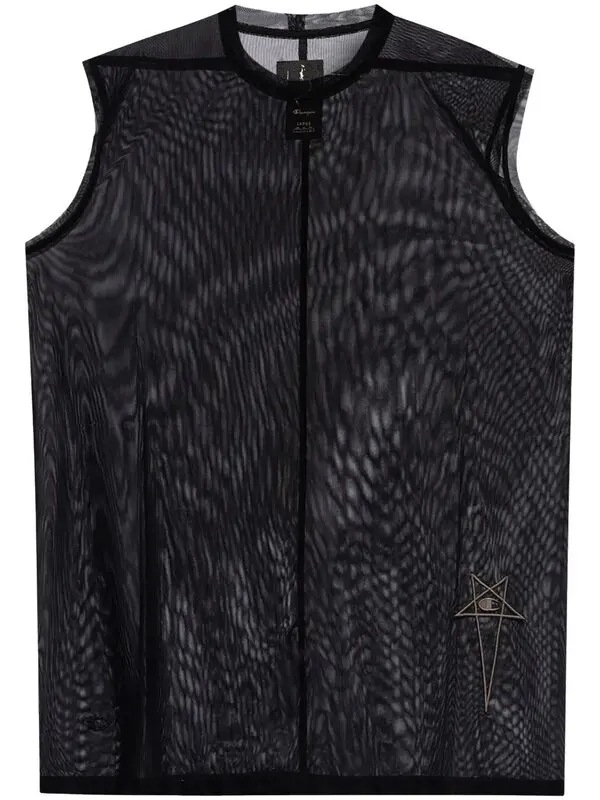 Rick Owens Tarp T Logo-embroidered Tank Top - Black
