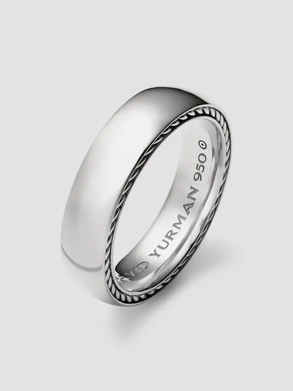 David Yurman Streamline Band Ring In Platinum, 6mm