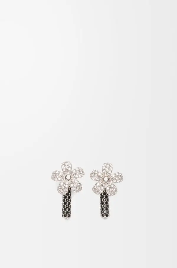 Loewe Flor Stud Earrings - Silver/transparent