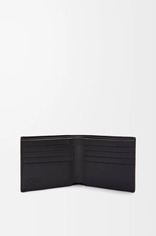Loewe Bifold Wallet In Textured Classic Leather Skin - Black