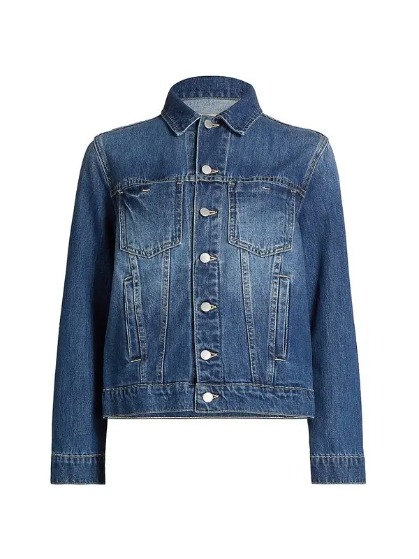 L'Agence Mack Oversized Denim Jacket In Brentwood 50% Off