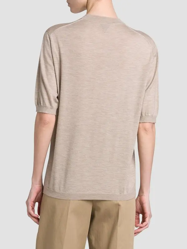 Bottega Veneta Short-sleeve Cashmere Sweater