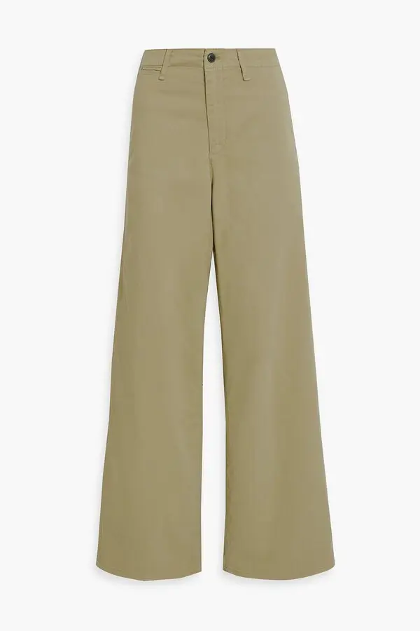Rag & Bone Cotton-blend Twill Wide-leg Pants
