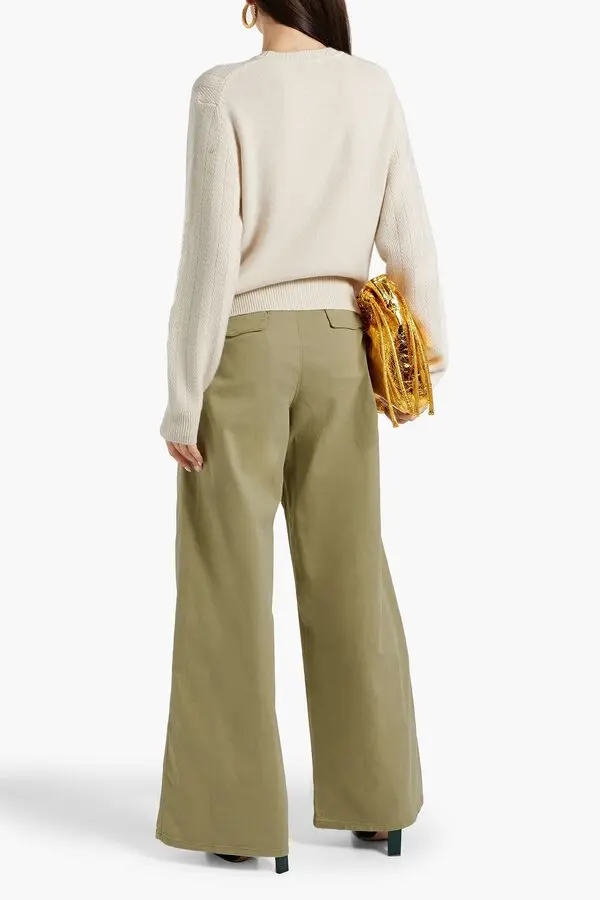 Rag & Bone Cotton-blend Twill Wide-leg Pants
