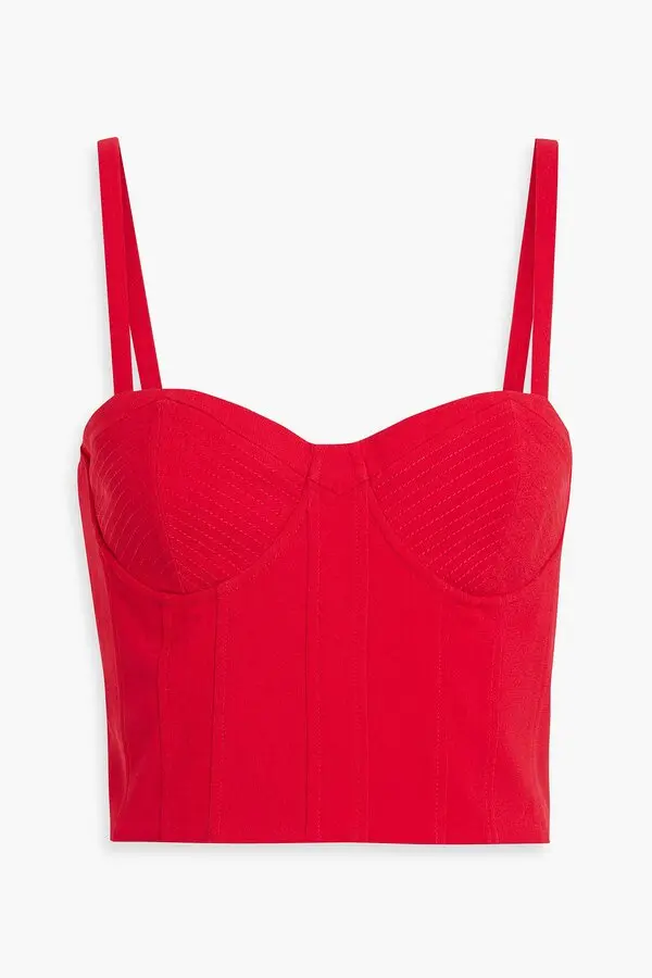 Alice + Olivia Adara Cropped Bustier Top