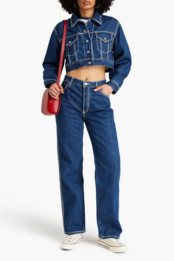 RE/DONE High-rise Straight-leg Jeans