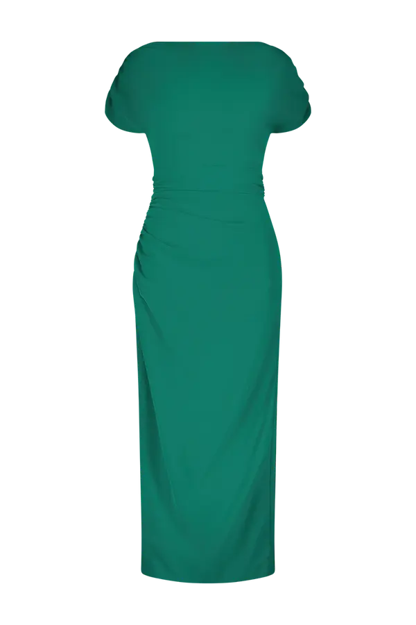 green emerald velvet dress Lela Rose Green Silk Dress Sz 10