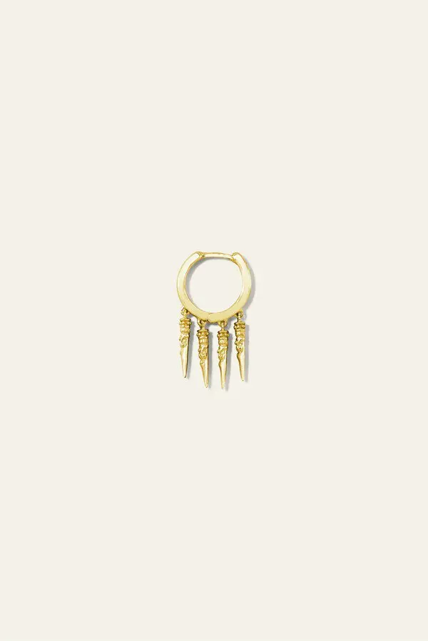 Ba&sh Okinawa Pendant Hoop Earring - Gold