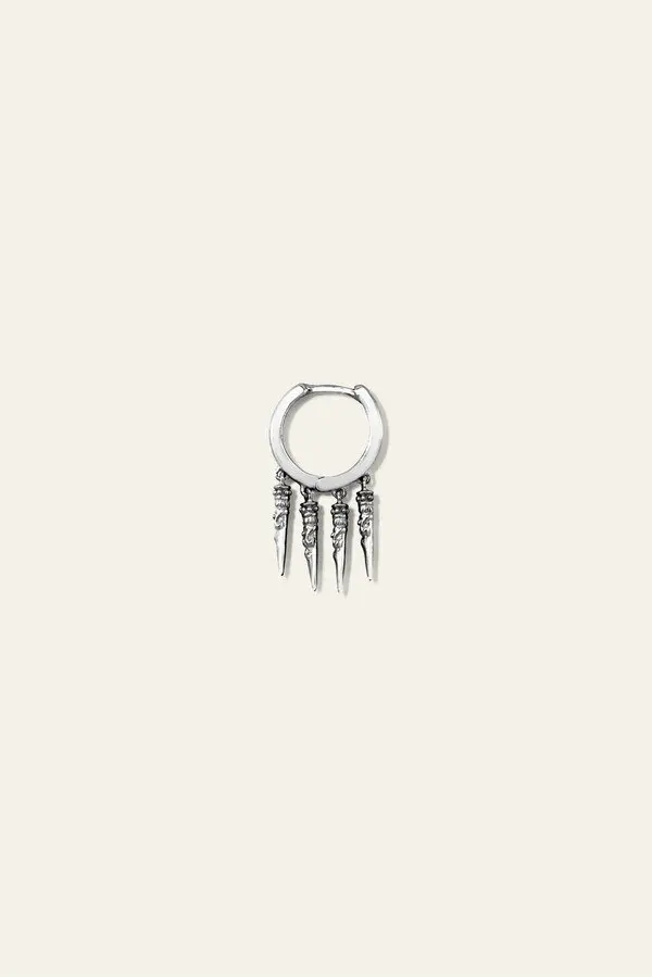 Ba&sh Okinawa Pendant Hoop Earring - Gray