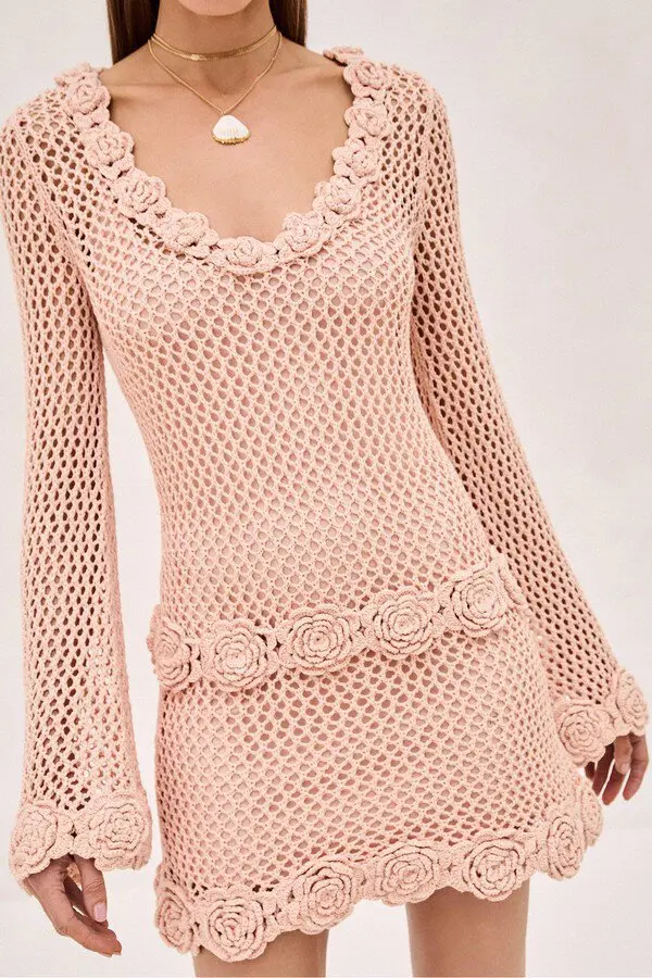 Alexis Kitsa Dress Crochet & Embellished