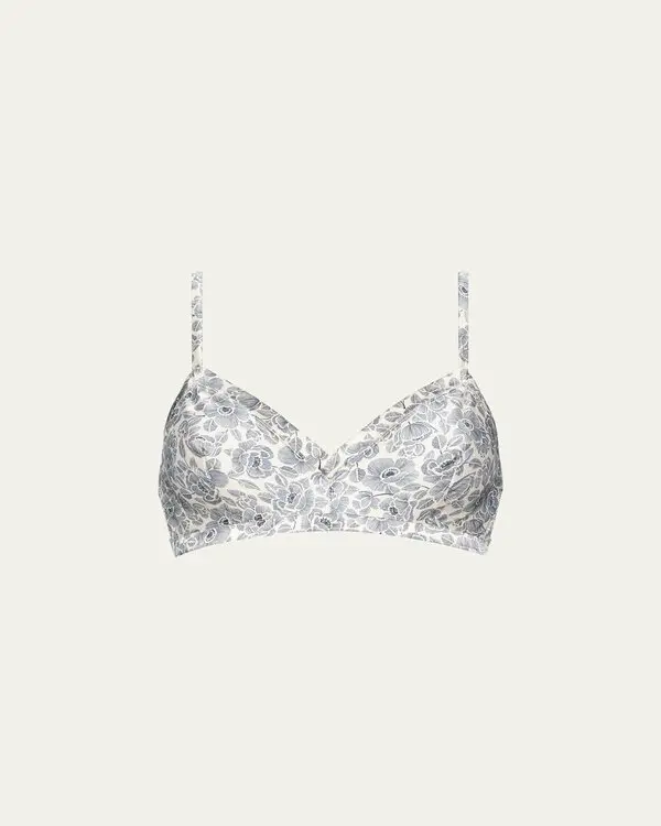 ERES Cueillette Floral-print Triangle Bralette - Imprime Coquelicot