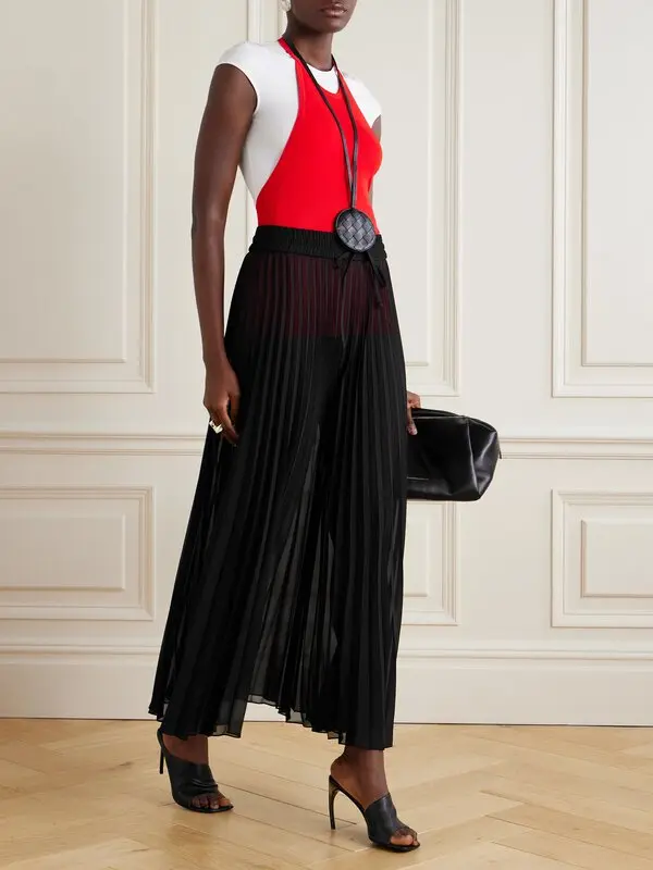 PETER DO Pleated Chiffon Maxi Skirt
