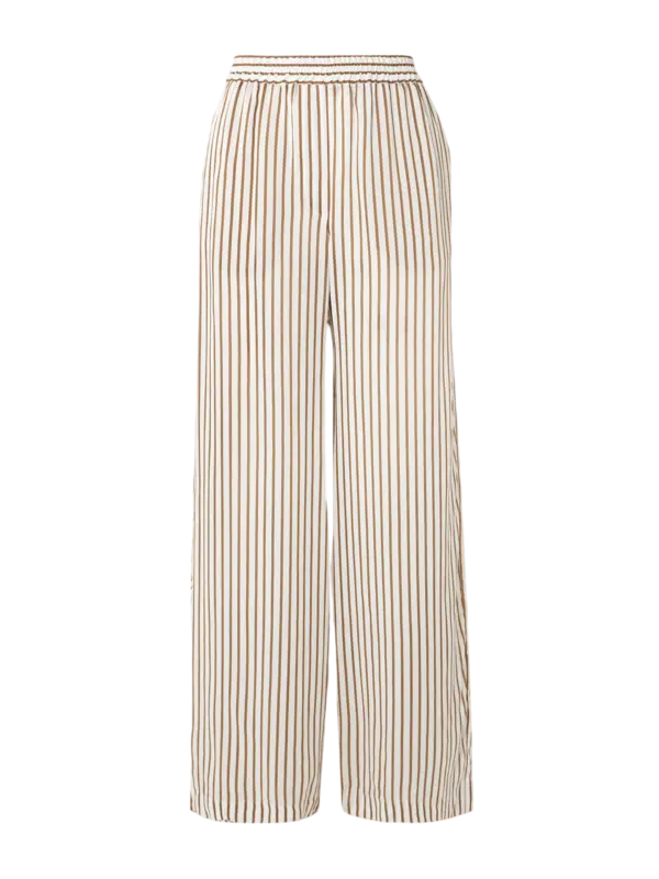 Brunello Cucinelli Striped Woven Wide-leg Pants
