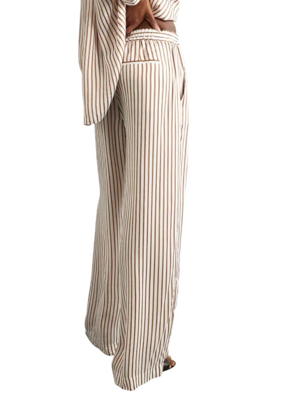 Brunello Cucinelli Striped Woven Wide-leg Pants