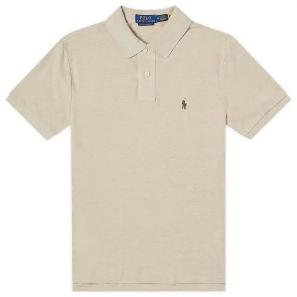 Polo Ralph Lauren Custom Fit Polo Shirt - Expedition Dune Heather