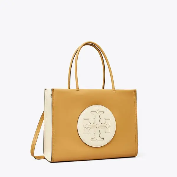 Tory Burch Small Ella Bio Color-block Tote - Ginger Shortbread Mix