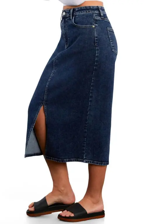 WASH LAB DENIM Lucy Denim Midi Skirt - Petal Denim