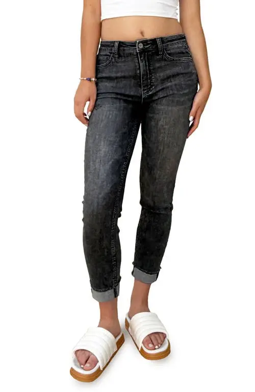 HINT OF BLU Cuffed Crop Skinny Jeans
