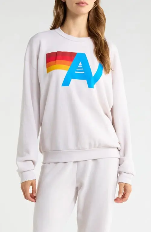 Aviator Nation Logo Crewneck Sweatshirt - Dove Grey