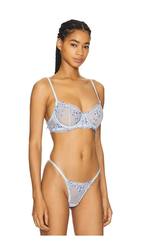 KAT THE LABEL Sofia Underwire Bra In Baby Blue - Corn Flower