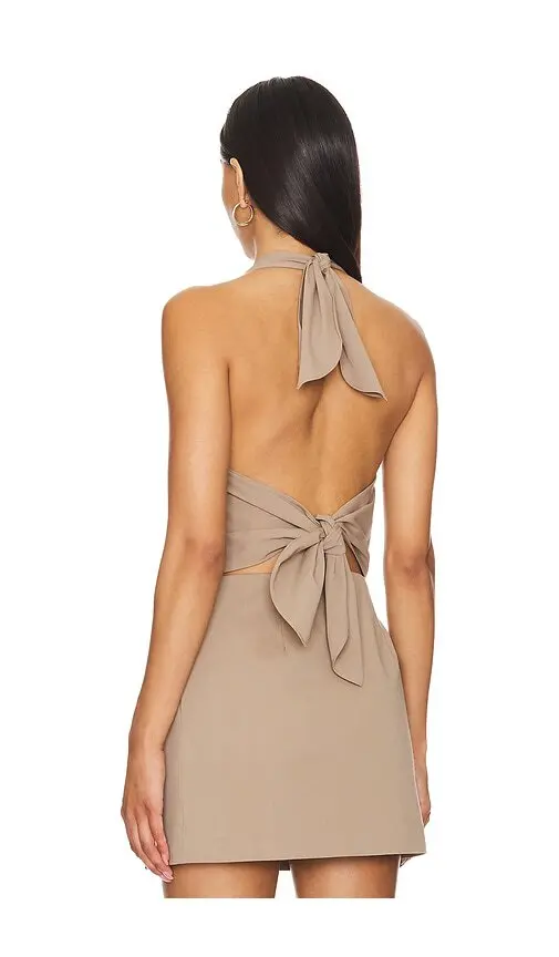 Good American Poplin Vest - Putty001