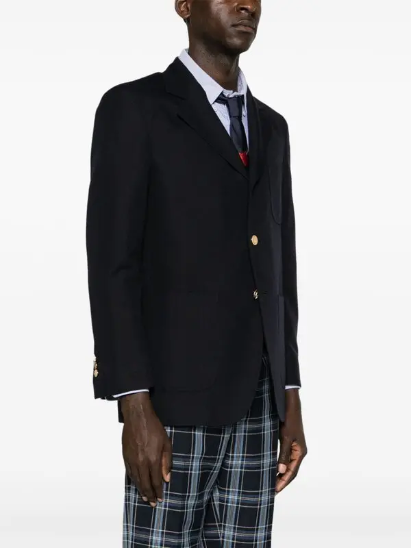 Thom Browne Single-breasted Wool Blazer - Blue