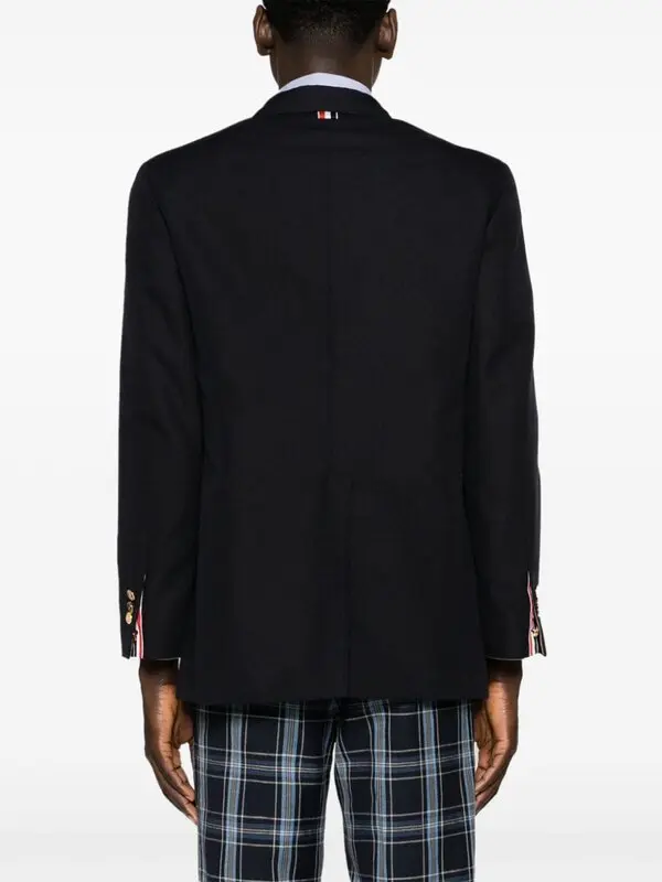 Thom Browne Single-breasted Wool Blazer - Blue