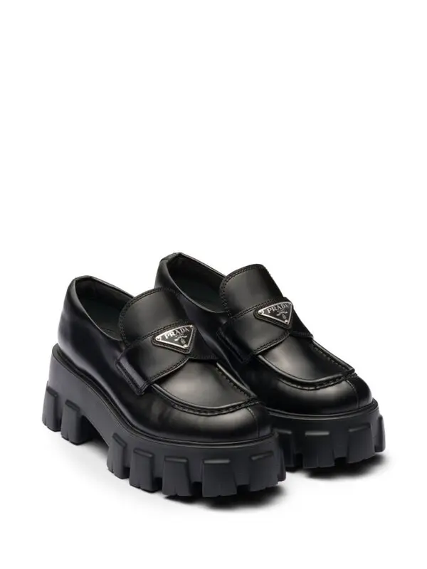 Prada Monolith Leather Loafers