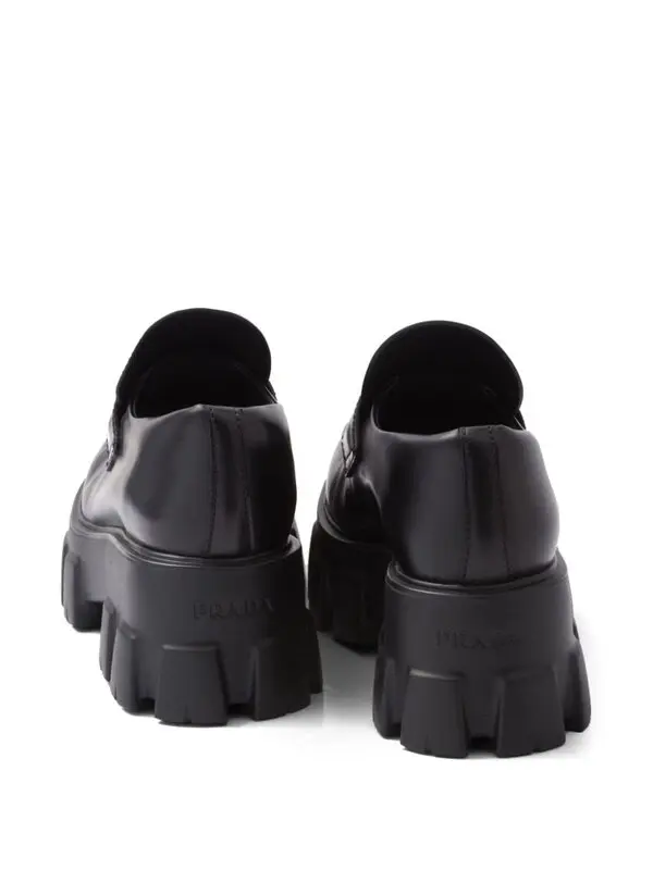 Prada Monolith Leather Loafers