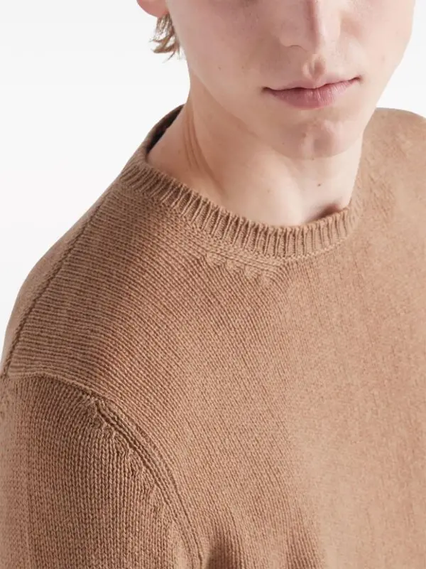Prada Long-sleeve Cashmere Jumper - Brown
