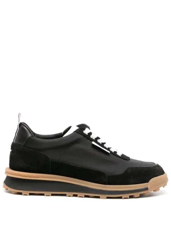 Thom Browne Alumni Suede Sneakers - Black