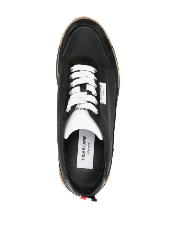 Thom Browne Alumni Suede Sneakers - Black