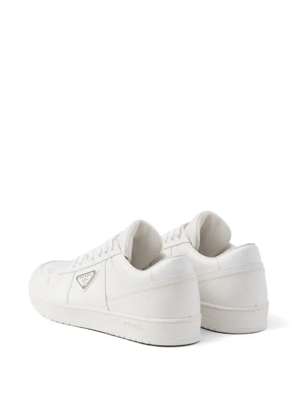 Prada Downtown Leather Sneakers - White