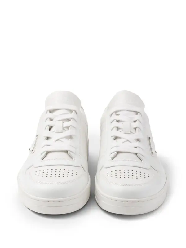 Prada Downtown Leather Sneakers - White