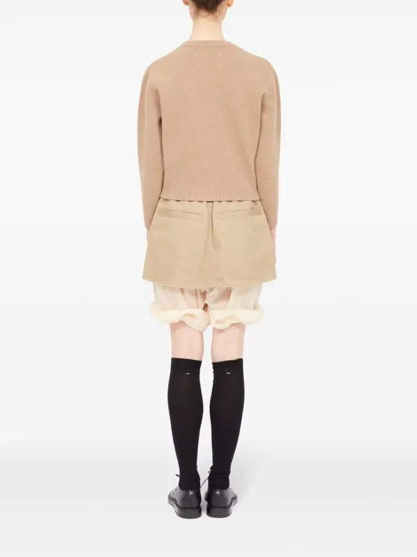 MAISON MARGIELA V-neck Wool Cardigan - Neutrals
