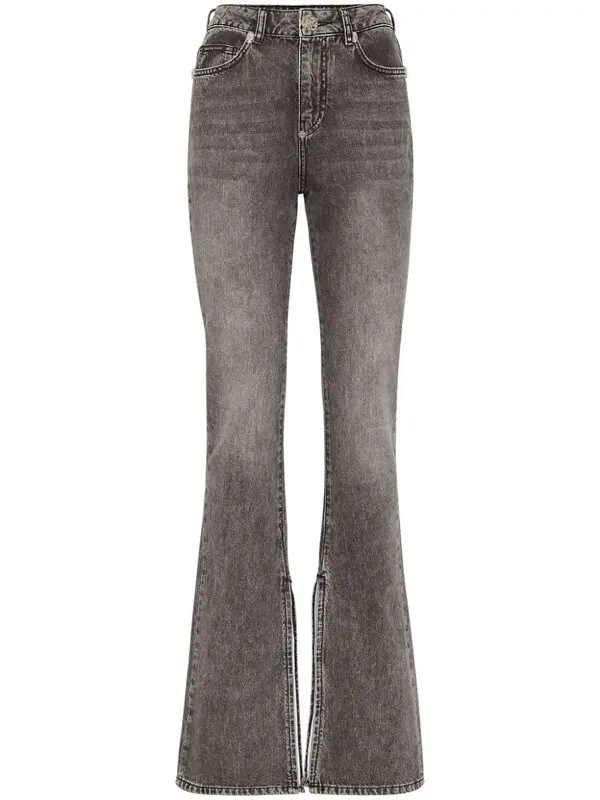 Philipp Plein High-waisted Flared Jeans - Grey