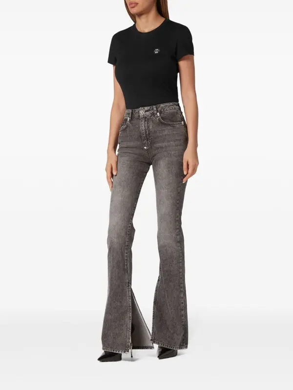 Philipp Plein High-waisted Flared Jeans - Grey