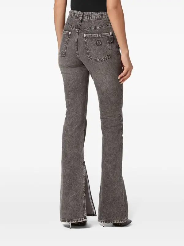 Philipp Plein High-waisted Flared Jeans - Grey