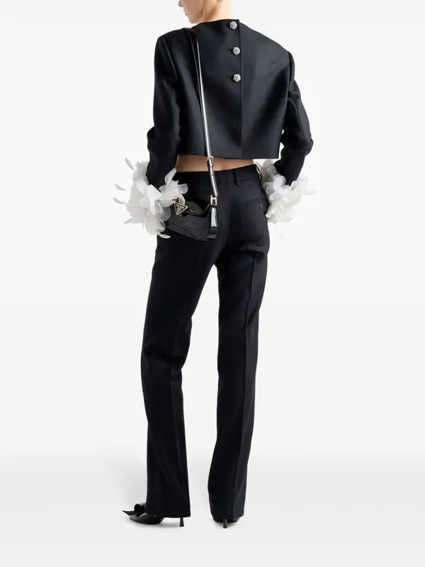 Prada Feather-trim Wool Jacket